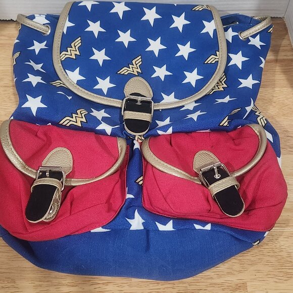 DC Comics | Bags | Dc Comics Wonder Woman Drawstring Knapsack Backpack ...
